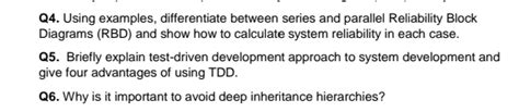 solved q4 using examples differentiate between series and