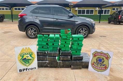 PF e BPFRON apreendem veículo carregado de droga em Terra Roxa PR