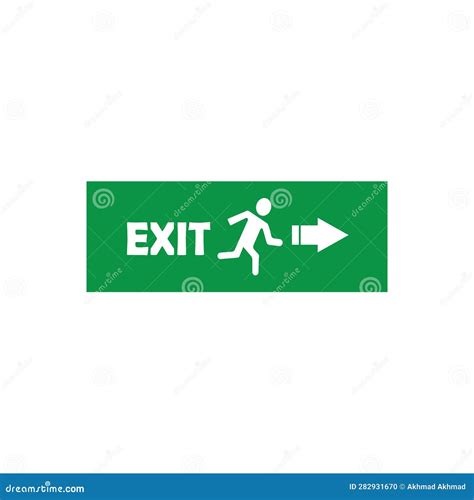 Emergency Evacuation Icon Vector Illustration Cartoondealer