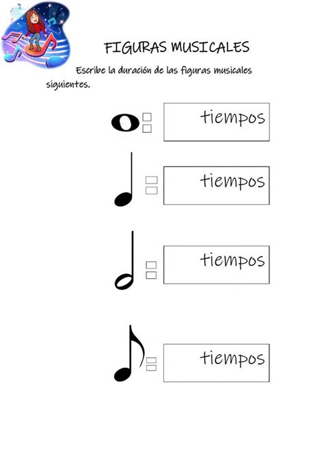 Figuras Musicales Ficha Interactiva Figuras Musicales Musicales