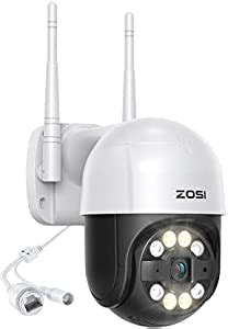 ZOSI C289 1080P Caméra de Surveillance WiFi Pan 355 Tilt Caméra PTZ