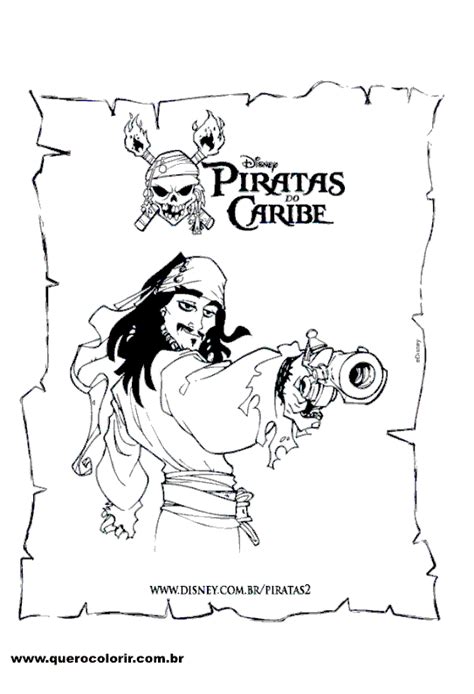 Piratas Do Caribe Desenhos Para Colorir Jack Sparrow Imprimir Pintar