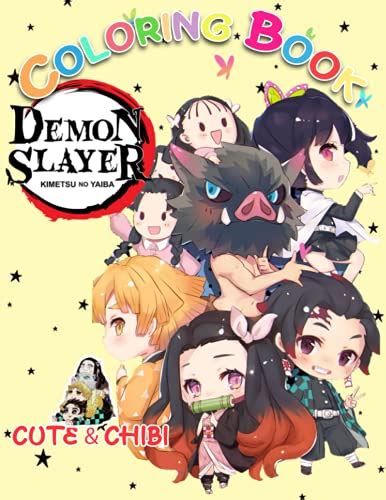 Demon Slayer Coloring Book Big Chibi Cute Anime Kimetsu No Yaiba An