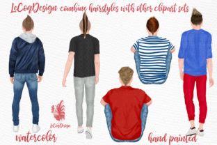 Mohawk Hairstyles Clipart Male Haircut Graphic By LeCoqDesign