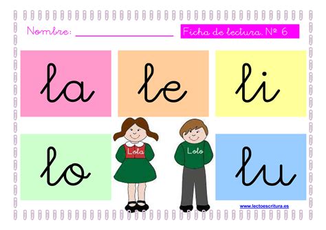 Ficha De Lectura Letra L