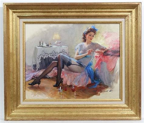 Sold Price Konstantin Razumov 1974 Russian Oil On Canvas Lady With A