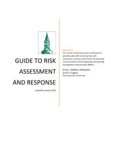Guide To Risk Assessment And Response Guide To Risk Assessment And