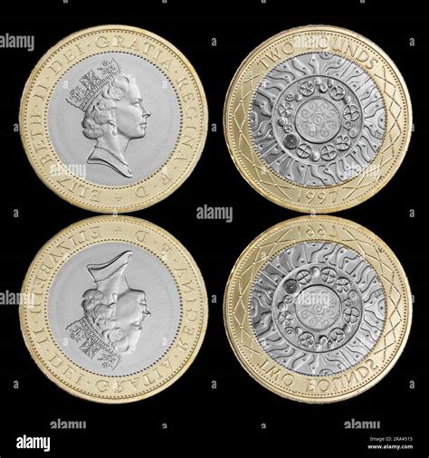 The First Bimetallic 2 Coin Issued In 1997 And The Last Year To