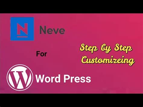Neve Best Theme For Word Press Customizing Of The Best Theme Easy To