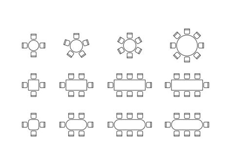 A Line Drawing Of Different Shapes And Sizes
