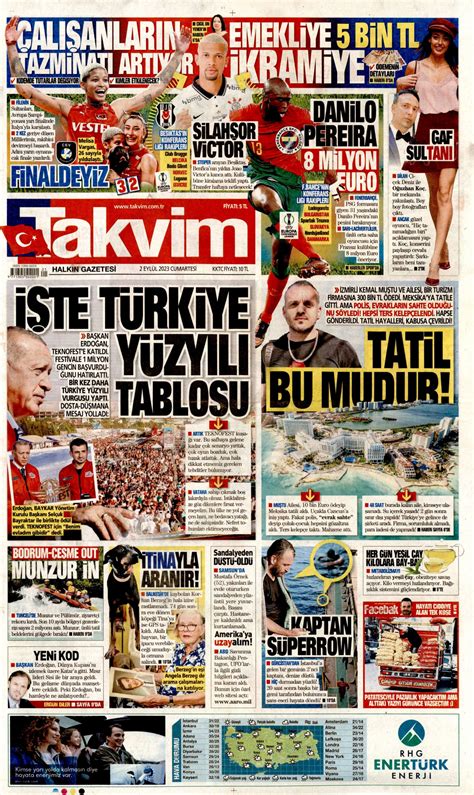 Takvim Gazetesi Takvim Manşet Oku Haberler 02 Eylül 2023