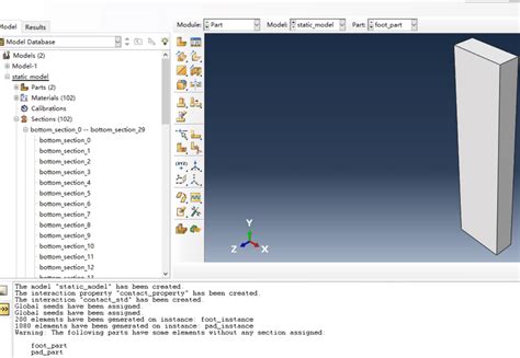 how to assign sections to elements in abaqus with abaqus script researchgate