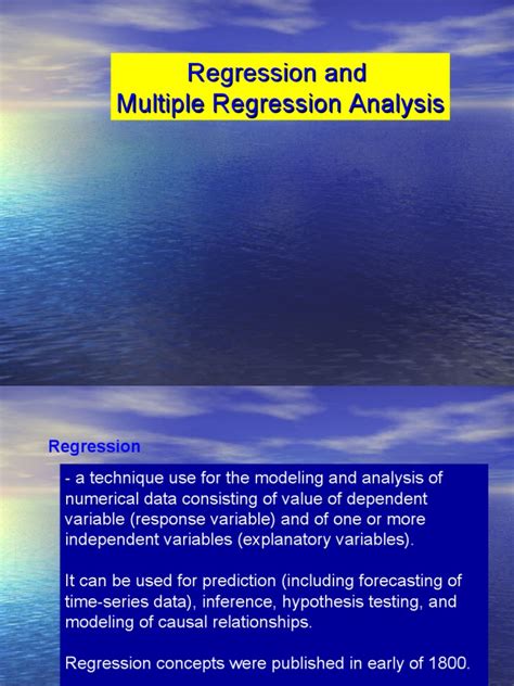 regression and multiple regression analysis pdf regression analysis errors and residuals