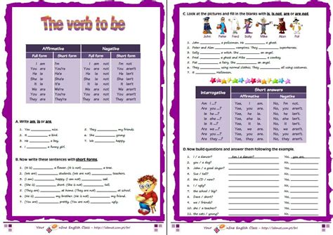 5º Primaria Colegio Lope de Vega The verb to be activities
