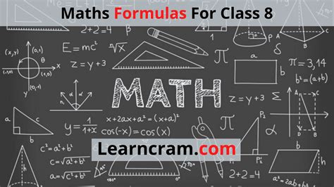 maths formulas for class 8 learn cram