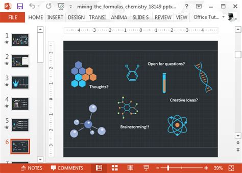 Plantilla animada Química PowerPoint