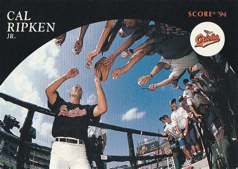 1994 Score Burger King Cal Ripken Jr 5 Cal Ripken Jr Trading Card
