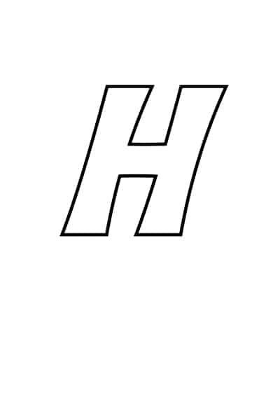 Bubble Letter H Lowercase