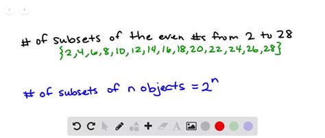 solved for the following exercises find the number of subsets in each given set the set of