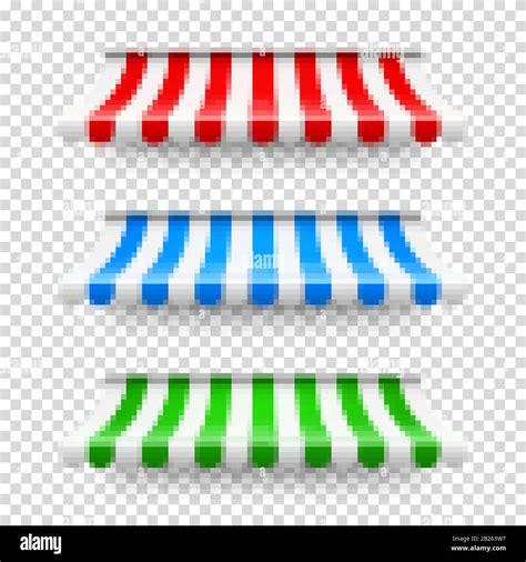 Shop Sunshade Realistic Striped Cafe Awning Outdoor Market Tent Roof