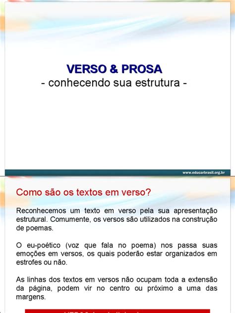 PDF Slide Diferença entre verso e prosa ppt DOKUMEN TIPS