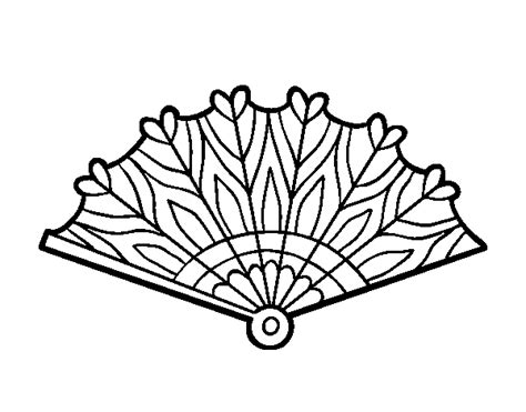 Dibujo De Abanico Corazones Para Colorear Dibujos Net