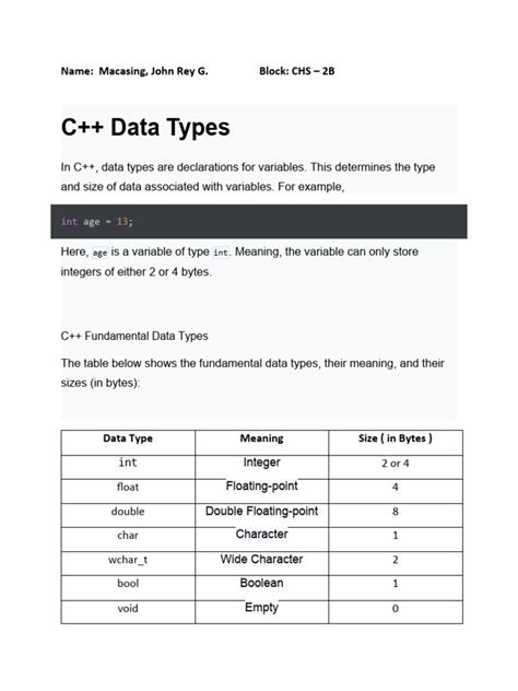 assignment pdf data type integer computer science