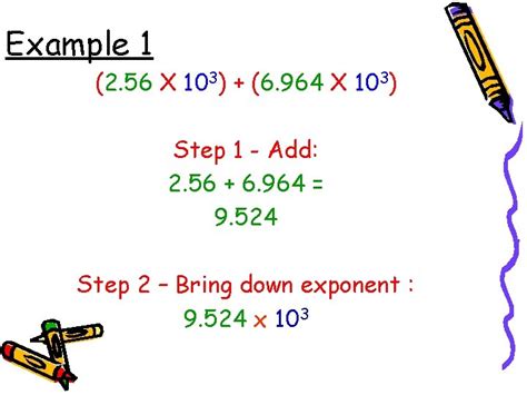 adding and subtracting numbers in scientific notation using