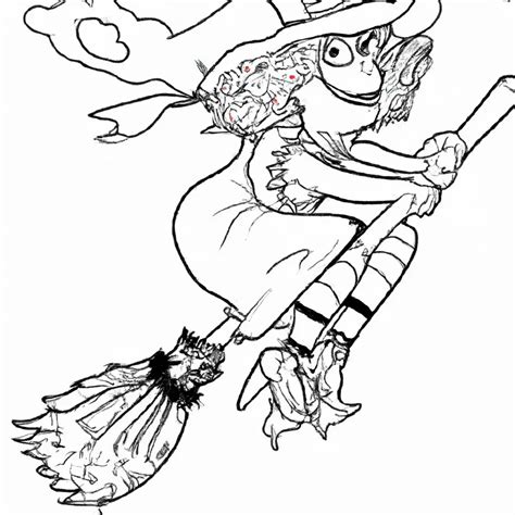 Desenhos De Bruxas Voando De Vassoura Para Colorir