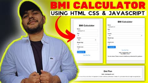 BMI Calculator Using HTML CSS JavaScript In 3 Steps Wow