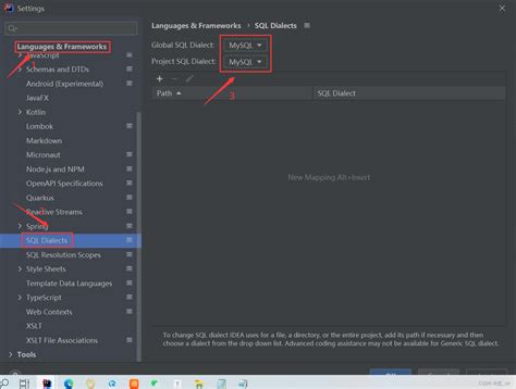 IDEA出现SQL dialect is not configured警告的解决方案 sql dialect is not
