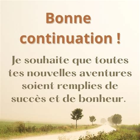 Souhaiter une bonne continuation avec style modèles de messages