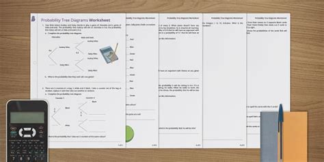 Probability Tree Diagrams Worksheet Profesor Hizo Twinkl
