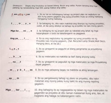 SOLVED Pls Help Direksyon Ibigay Ang Tinutukoy Sa