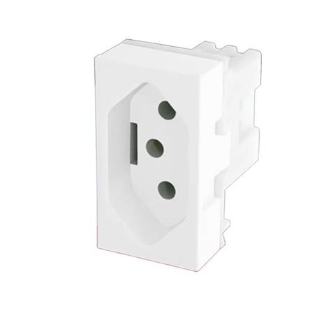 Tomada Modulo 2p t 10a 250v Evidence Modulare Blanc Mais Fame Módulo