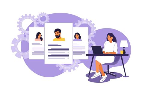 gerente de recursos humanos en busca y análisis de candidatos para el