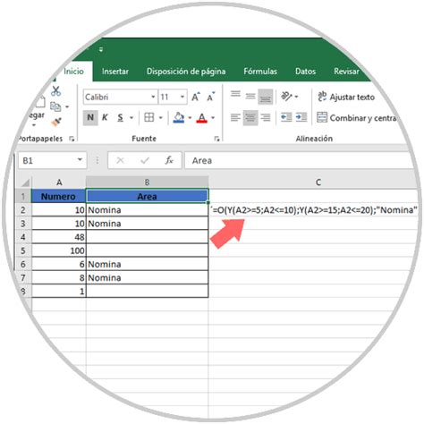 Función SI Y con rango de valores y crear rangos dinámicos Excel 2019