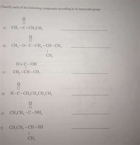 Solved Classify Each Of The Following Compounds According To Chegg