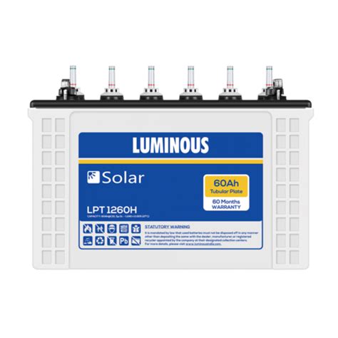 Luminous Solar Battery 60AH Price Buy Luminous LPT 1260H 60AH Solar