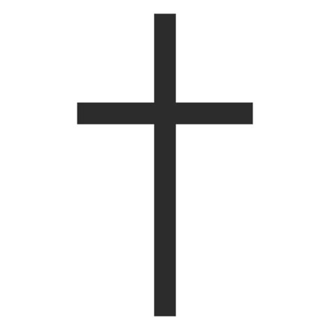 Diseño PNG Y SVG De Icono De Cruz Cristiana Delgada Para Camisetas