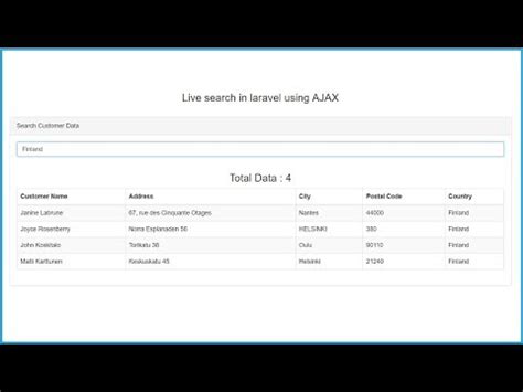 Live Search In Laravel Using Ajax Webslesson