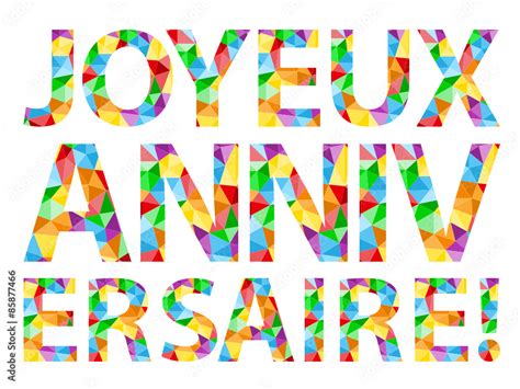 Carte Vecteur JOYEUX ANNIVERSAIRE Stock Vector Adobe Stock
