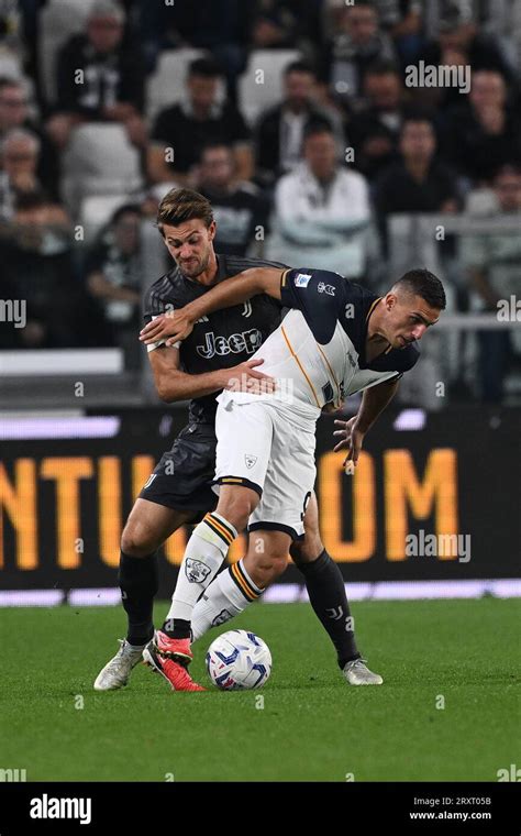 Nikola Krstovic Lecce Daniele Rugani Juventus During The Italian