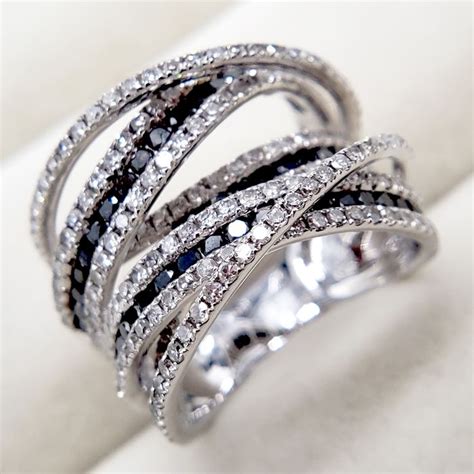 Kt White Gold Ring Ct Diamonds Ct Black Catawiki