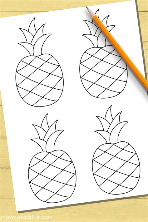 Free Printable Pineapple Templates Outlines