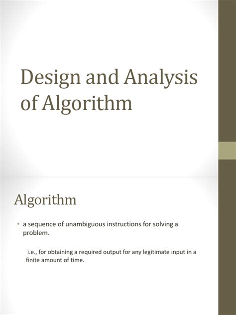 design and analysis of algorithm 1 pdf algorithms algorithms and data structures