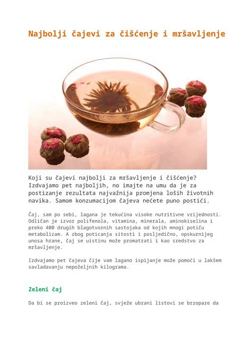 DOCX Najbolji čajevi za čišćenje i mršavljenje DOKUMEN TIPS