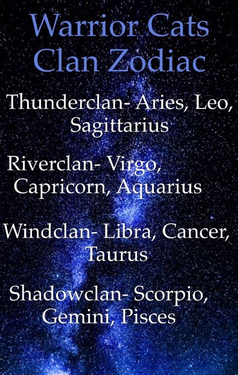Warrior Cat Clan Zodiac Generator I M In Riverclan Ehh I Guess They