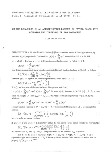 on the remainder in am approximation formula by favard szasz type operator for functions of two
