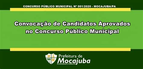 Nova convocação de Candidatos Aprovados no Concurso Público Municipal